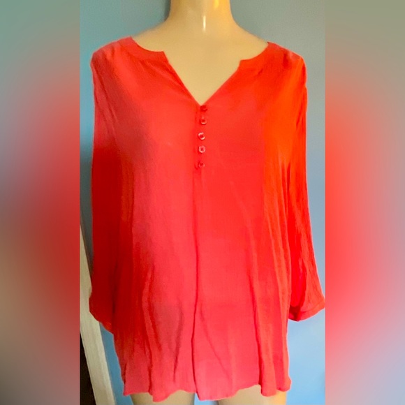 Christopher & Banks | Tops | Coral Summer Blouse By Christopher Banks ...